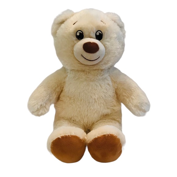 Build-A-Bear | Toys | Buildabear Bab White Cream Teddy Bear With Brown ...